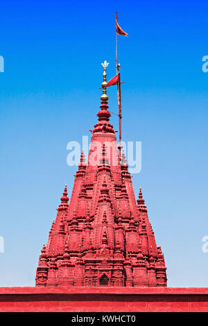 Red Durga (Monkey) Temple in Varanasi, India Stock Photo - Alamy