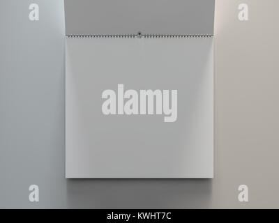 Blank design calendar template with on a background with soft shadows ...