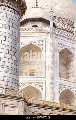 The Taj Mahal built by Mughal Emperor Shah Jahan as a memorial to his ...
