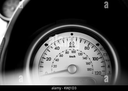 Speedometer - A Traditional Analog Speedometer with White Face and Red ...