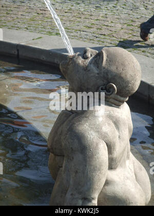 Photograph of the Lenk Fountain in Überlingen, Germany, a sculptural ...