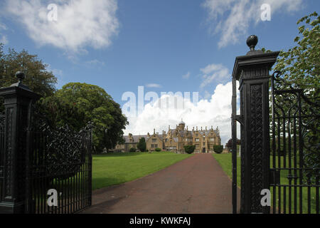The stately Elizabethan-style mansion Brownlow House in Lurgan, County ...
