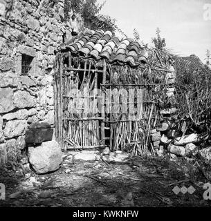 Photograph of a traditional Slovenian chicken coop ('supa') in Gor ...
