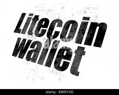 Cryptocurrency concept: Litecoin Wallet on Digital Data Paper ...
