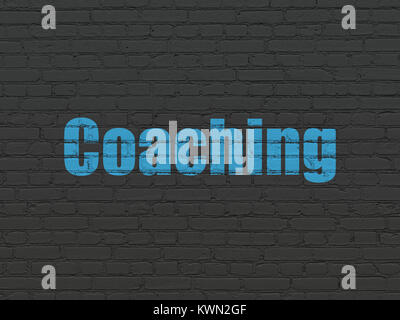 Education concept: Coaching on wall background Stock Photo - Alamy