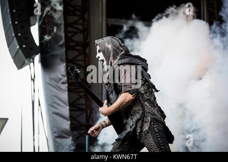 The Polish death metal band Behemoth performs a live concert at the ...