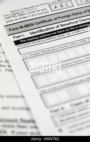 IRS Form W-8BEN Certificate of foreign status of beneficial owner for ...