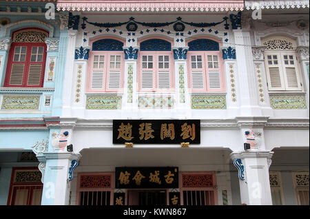 Traditional Peranakan Baba Nonya shophouse building architecture in ...