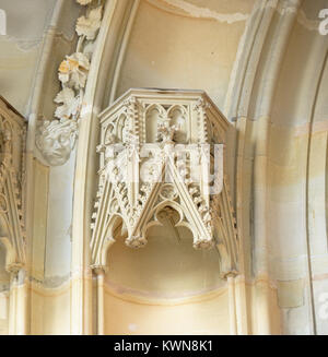 Close up of the stone tracery in the west window of York Minster Stock ...