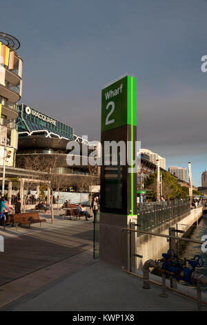 ferry boarding point barangaroo wharf darling harbour sydney new south ...