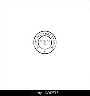 Postal cancellation First Class mail w Postage Paid mark Stock Vector ...
