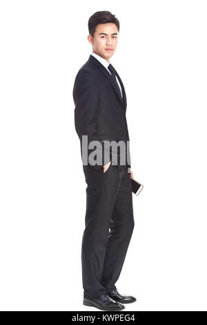 Isolated business man looking side Stock Photo - Alamy