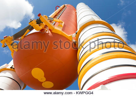 Space Shuttle Solid Rocket Boosters Separation. 3D Scene Stock Photo ...