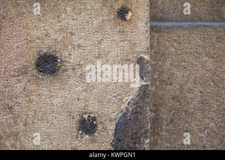 World War Two bullet holes on a headstone in the Australian National ...