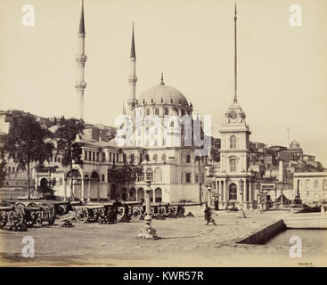 The Tophane Clock Tower (Nusretiye Clock Tower) in Istanbul, Turkey ...