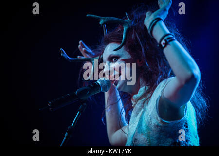 The Norwegian singer, songwriter and belly dancer Elin Kåven performs a ...