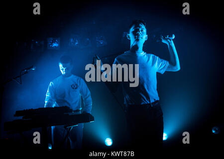 The Danish synthpop band First Hate performs a live concert at Papirøen ...