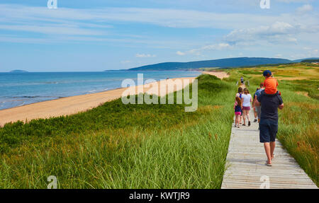 Inverness Boardwalk, Inverness beach, Cape Breton, Nova Scotia Stock ...