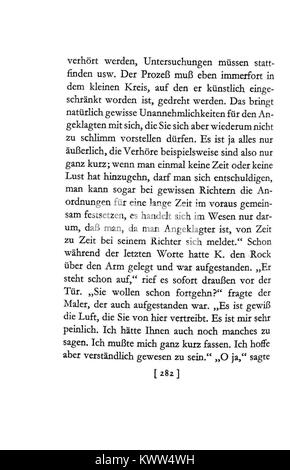 A section from Franz Kafka’s 'The Trial,' a key 20th-century literary ...