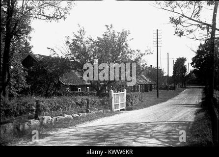 Photograph of the Rävemåla church stables in Älmeboda, Sweden, showing ...