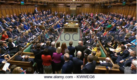 The debating chamber during Prime Minister's Questions in the House of ...