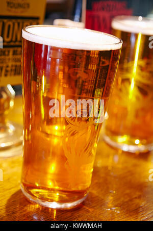 Pint of bitter London pub England UK Europe Stock Photo - Alamy