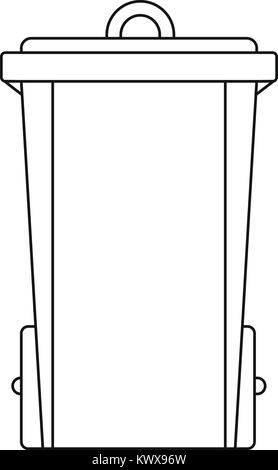Industrial wheelie bin icon, outline style Stock Vector Image & Art - Alamy