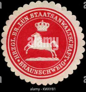 The seal represents the official stamp of the Herzoglich Saxon ...