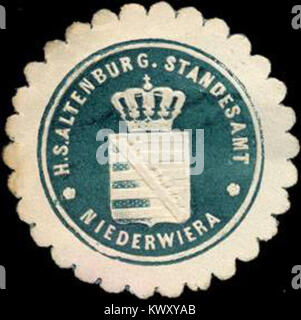 This seal represents the Herzoglich Sächsische Altenburger Standesamt ...