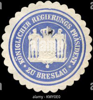 A seal from the Royal Government President of Allenstein, Prussia, used ...