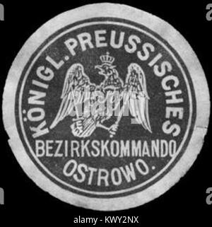 Seal of the Royal Prussian District Command in Bochum, Germany, used ...
