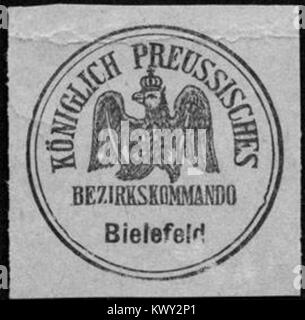 A seal used by the Royal Prussian District Command in Ostrowo ...