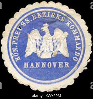 A wax seal from the Royal Prussian Government, specifically from ...