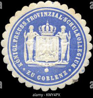 The Siegelmarke (seal) of the Royal Prussian School Collegium of the ...