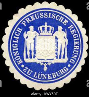 A seal mark from the Royal Prussian Government in Cöslin, part of the ...