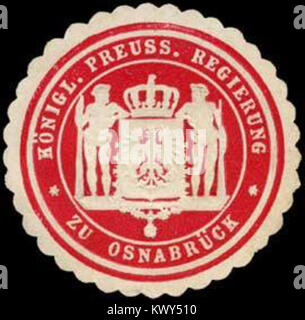 This is an image of the royal seal of the Prussian government in Aurich ...