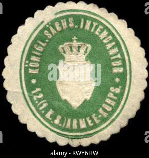 The stamp depicts a royal Prussian official seal from the 19th century ...