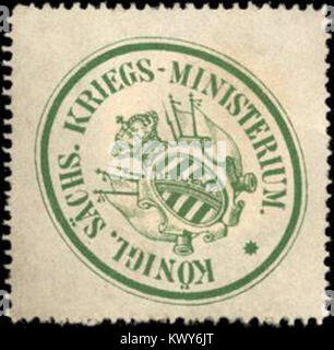 This seal represents the Royal Saxon Ministry of Finance, a key symbol ...