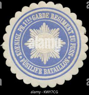 The seal of the Royal Prussian Guard Foot Artillery Regiment, used for ...