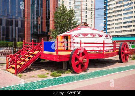 Traditional mongolian yurt in the center of Ulaanbaatar, Mongolia Stock Photo - Alamy
