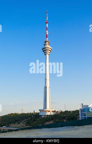 The Baku TV Tower is a free standing concrete telecommunications tower ...