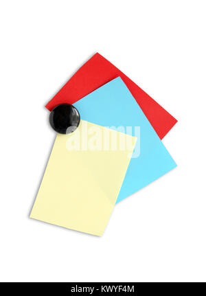 Office set with sheets of paper, tablet and stationery on light wooden ...