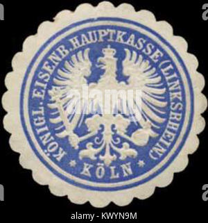 Seal of the Royal Left Bank Railway Directorate in Cologne, Germany ...