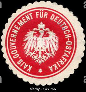 Seal of the Imperial Government for German East Africa, representing ...