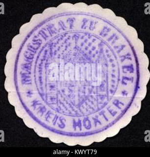 A paper sealing stamp from Brakel, Germany, circa 1850. Used by ...