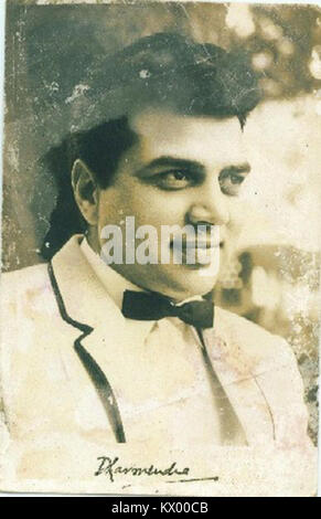 This signed photograph of Indian actor Dharmendra presents his ...