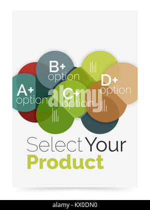 Business cover brochure design with select option diagram. abstract ...