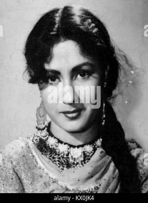 Indian Bollywood film actress Meena Kumari and actor Raaj Kumar, India ...
