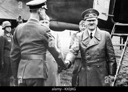 This photograph captures the meeting between Adolf Hitler and Benito ...