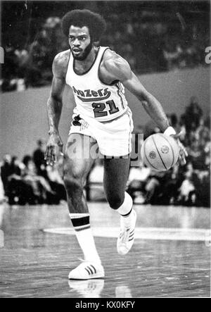 Sidney Wicks, a professional basketball player, is captured in action ...